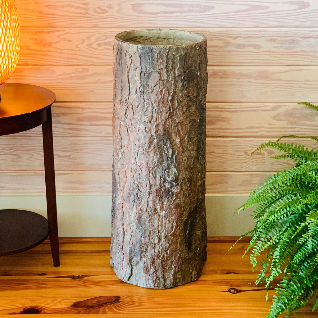 Country Corner 🌳 Vintage Farmhouse Tree Stump Garbage Bin – BushyBox!